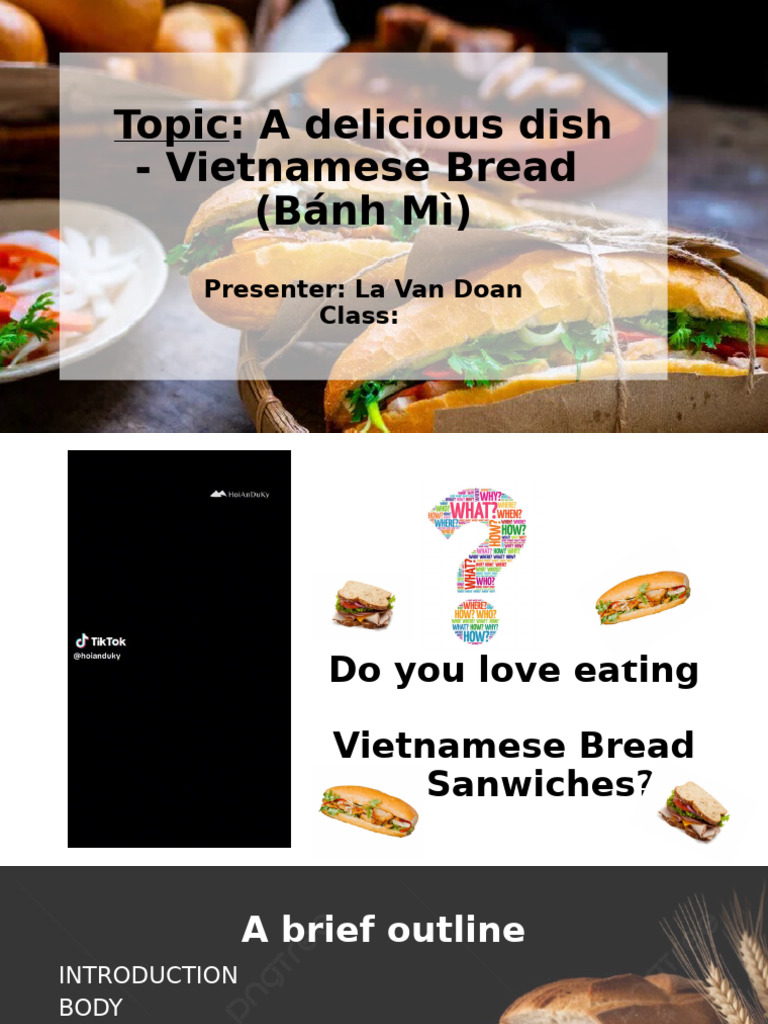 Presentation-La Van Doan | PDF | Vietnamese Cuisine | Breads
