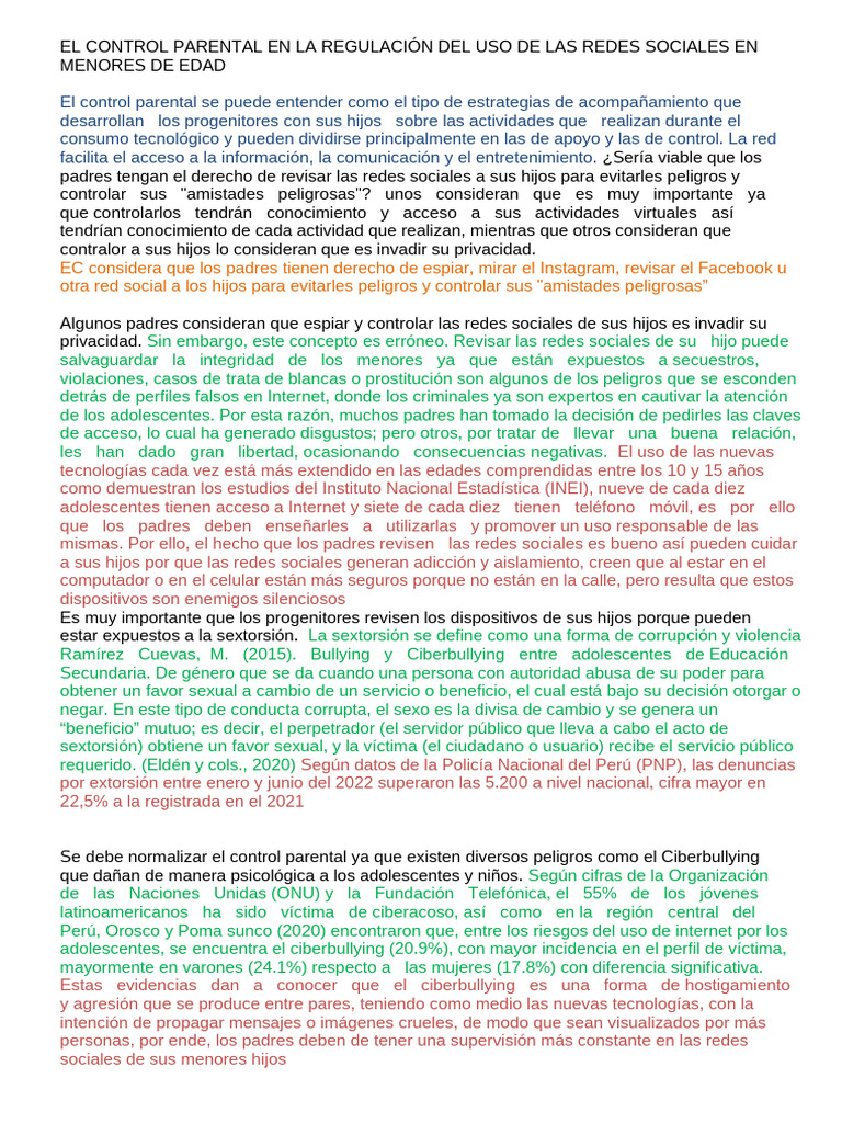 Redaccion Final | PDF | Acoso cibernético | Adolescencia