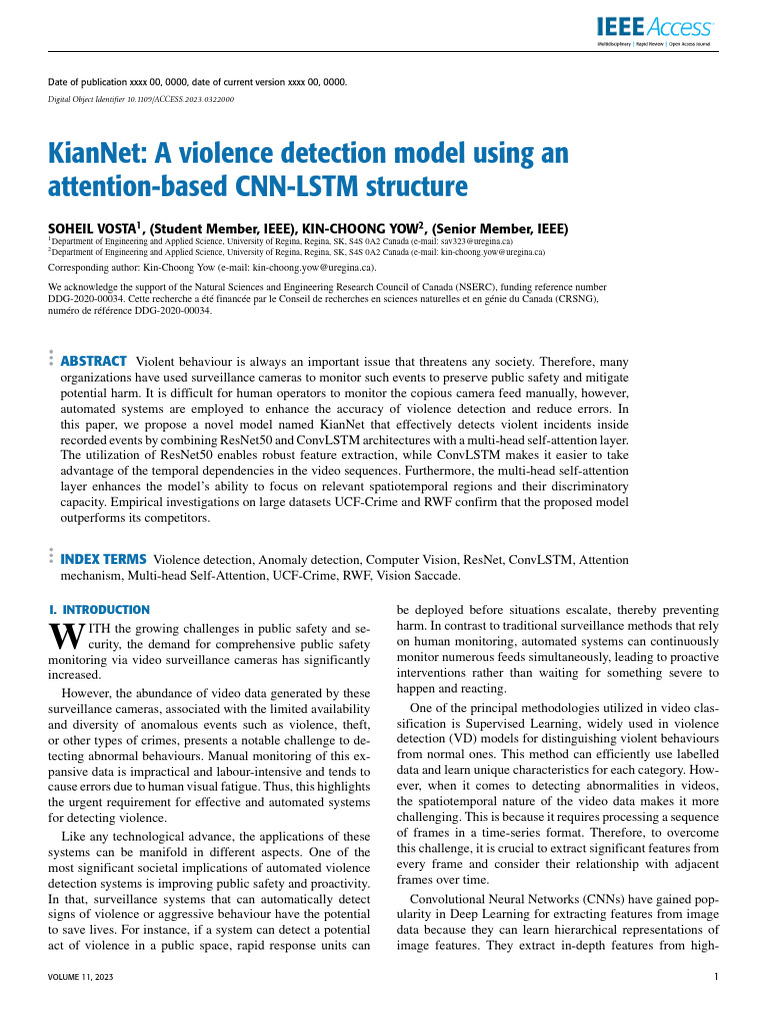 KianNet A Violence Detection Model Using An Attent | PDF | Artificial ...