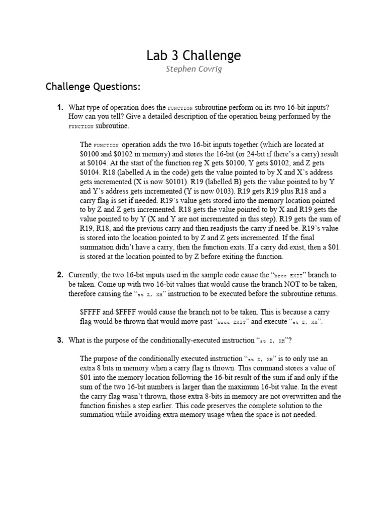 Stephen Covrig Lab3 Challenge | PDF | Office Equipment | Software Engineering
