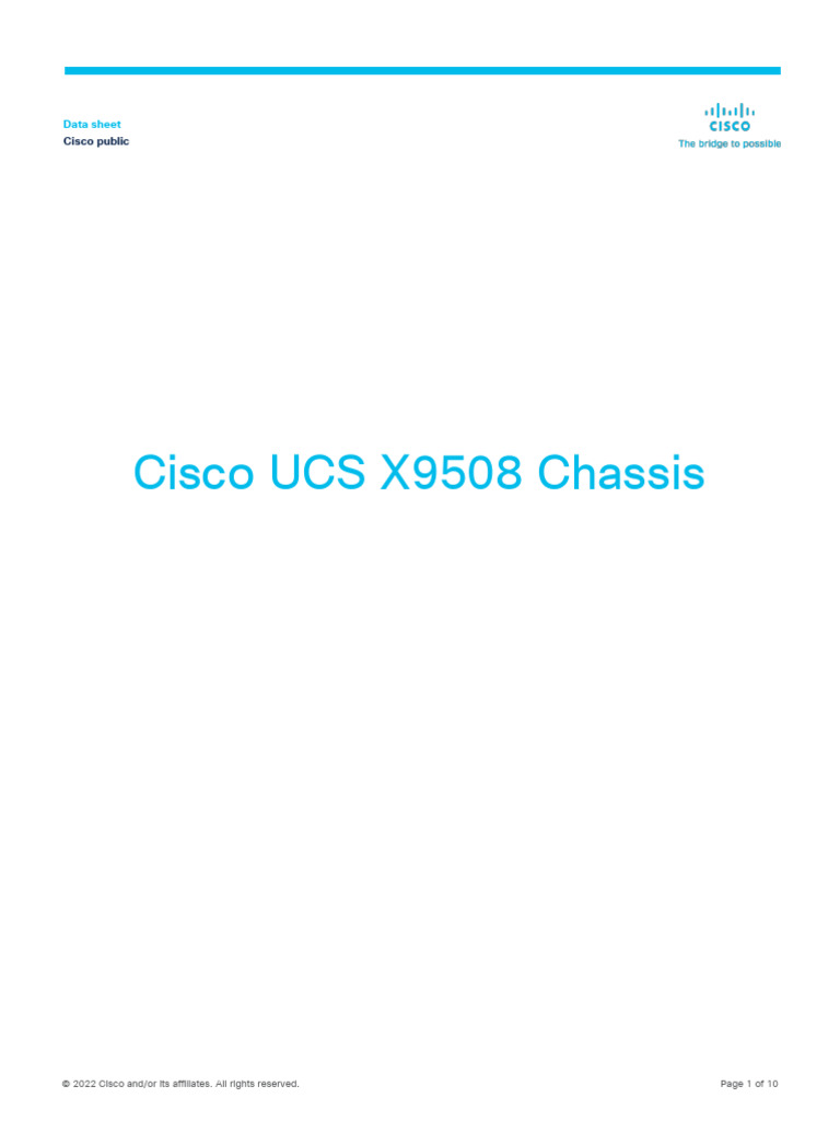 Cisco UCS X9508 Chassis Datasheet-C78-2472574 | PDF | Cloud Computing ...