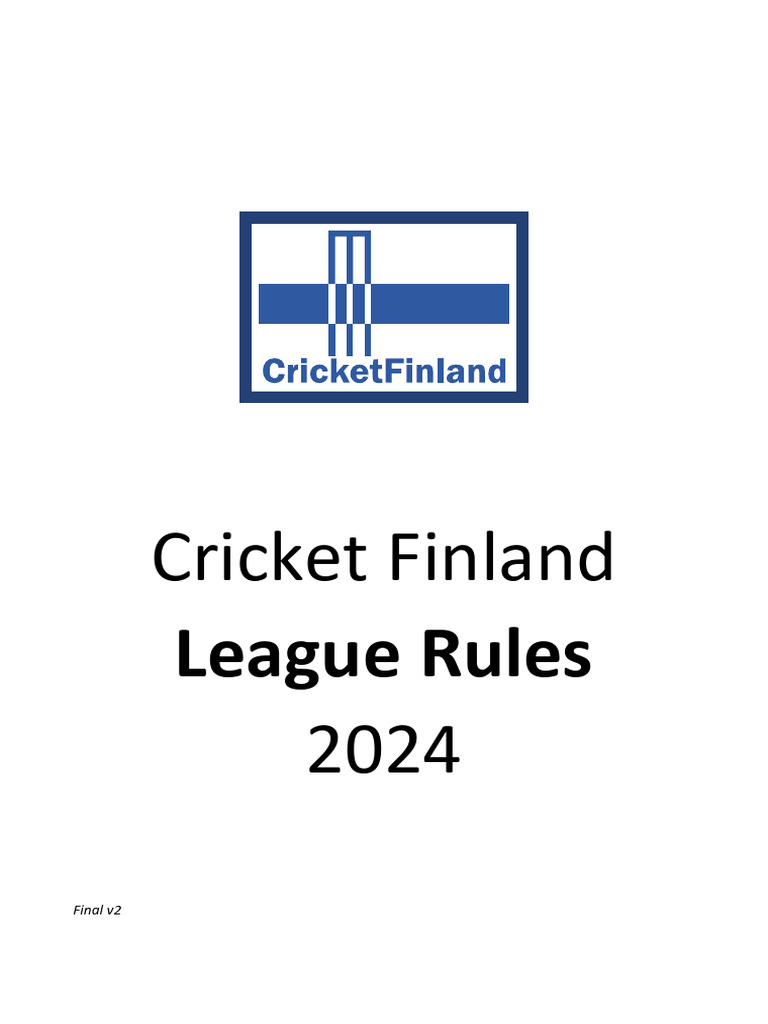 CF-League-Rules-2024 | PDF | Cricket | Team Sports