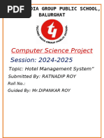 IP Project Class 12 Hotel Management CBSE | PDF | Comma Separated ...