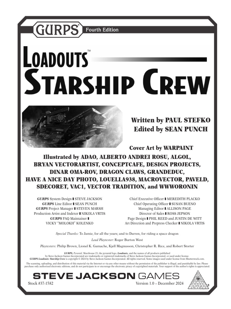 GURPS 4th - Loadouts - Starship Crew | PDF