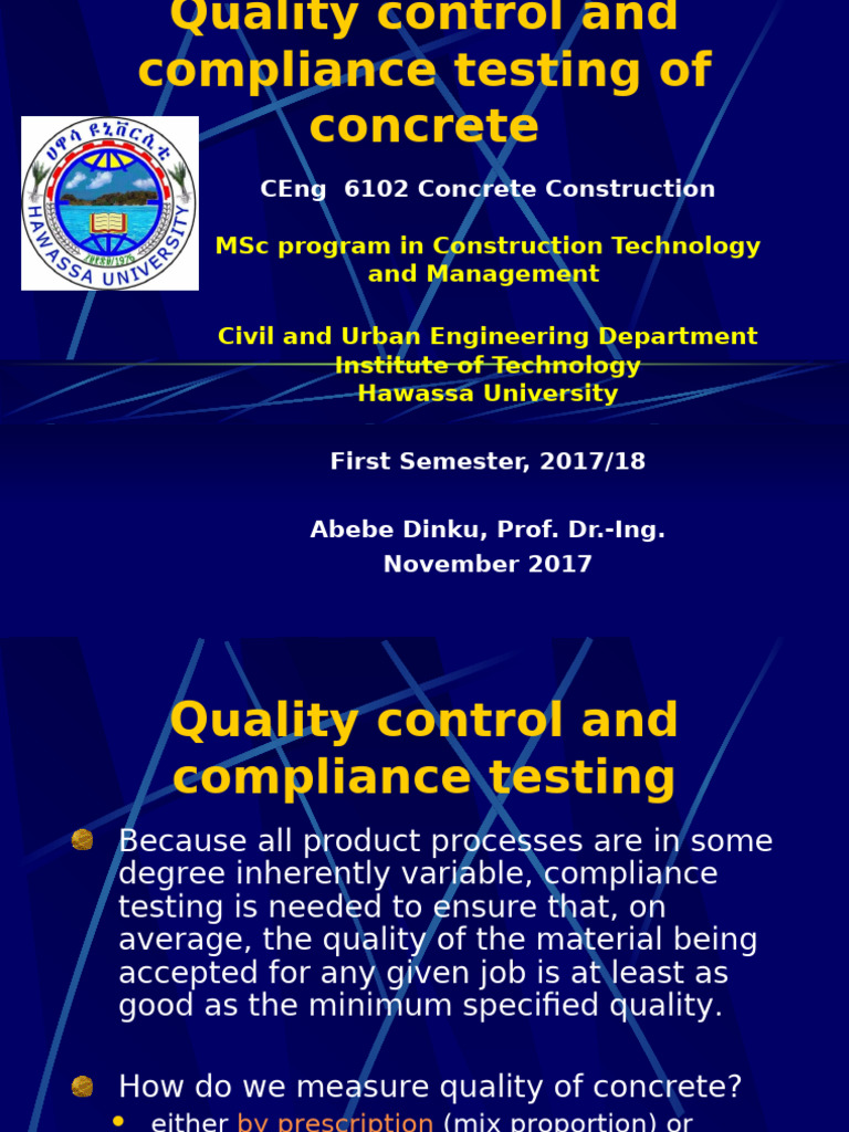 8-Quality Control and Compliance Testing of Concrete | PDF | Concrete