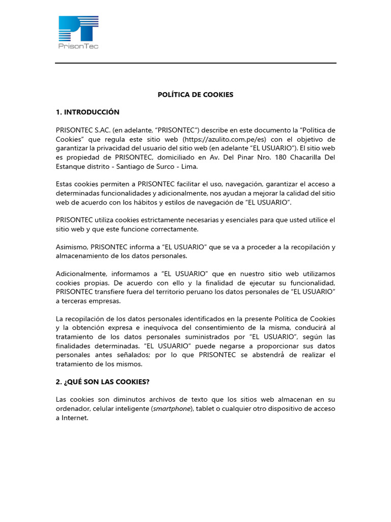 Politica | PDF | Cookie HTTP | Sitios web