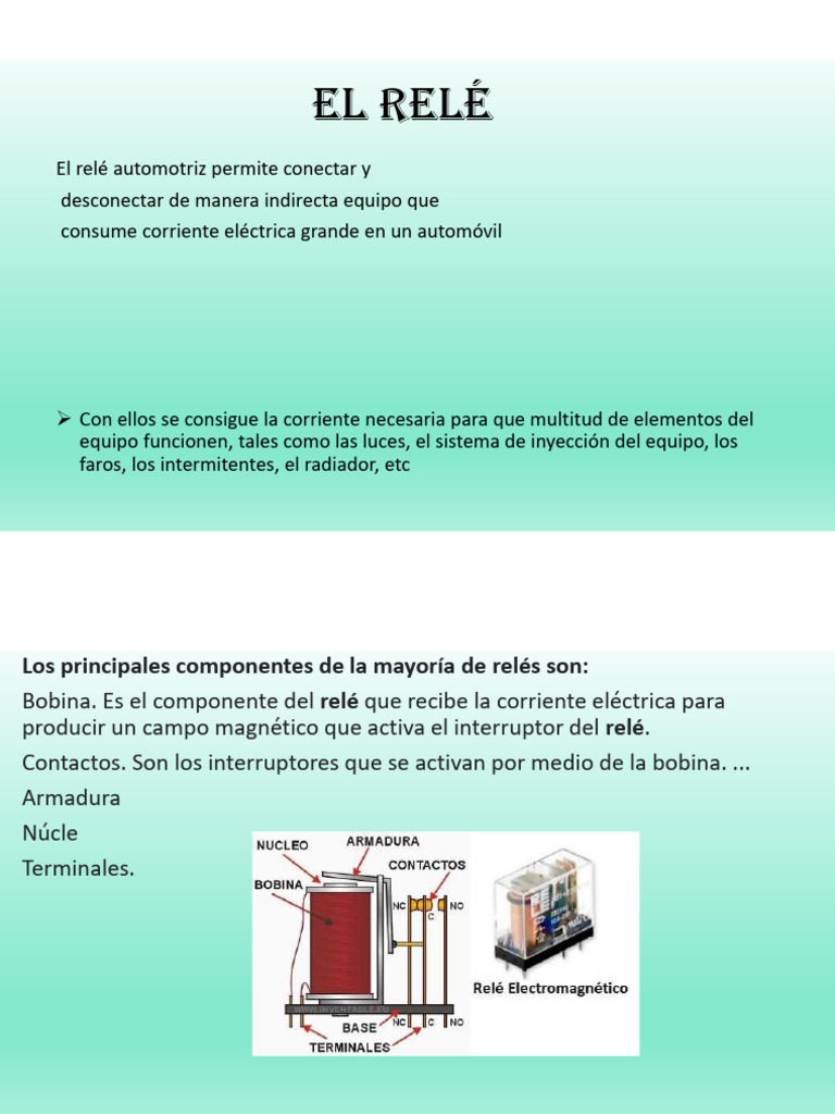 Relés Automotrices: Tipos y Usos | PDF