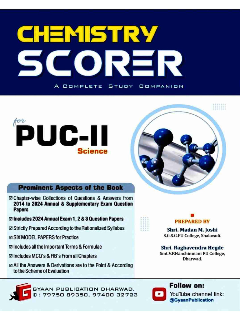 Solved 2024-25 Model Question Papers Chemistry | PDF