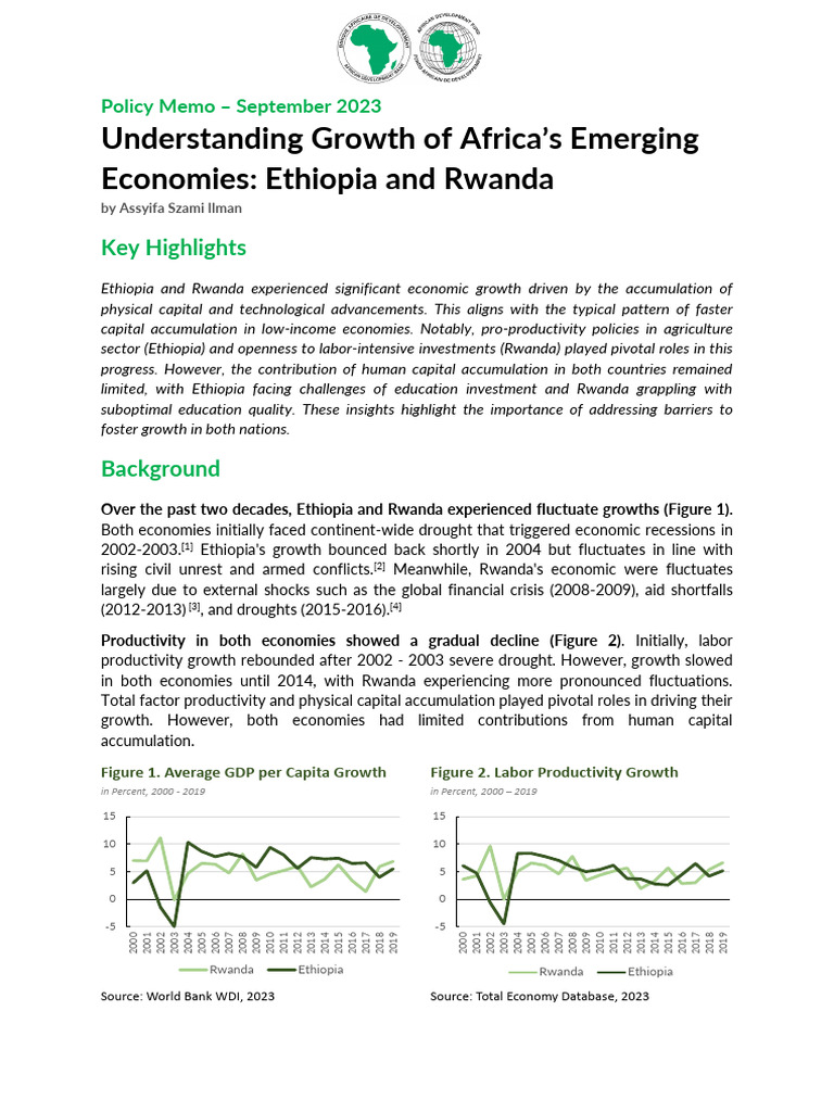 Policy Memo - Rwanda and Ethiopia Growth Strategy | PDF | Economic ...