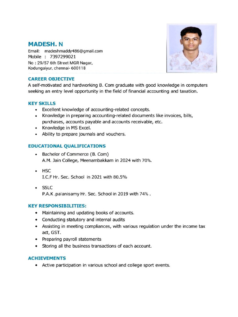 Maddy. Resume. 24 | PDF