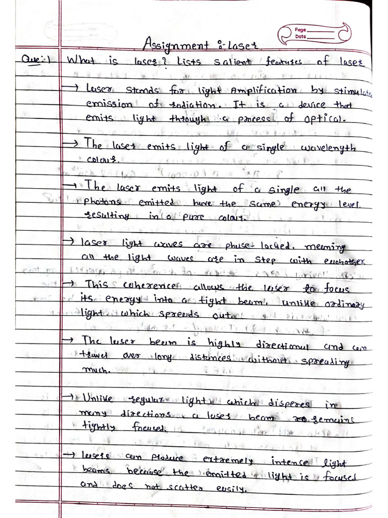 Assignment Laser | PDF