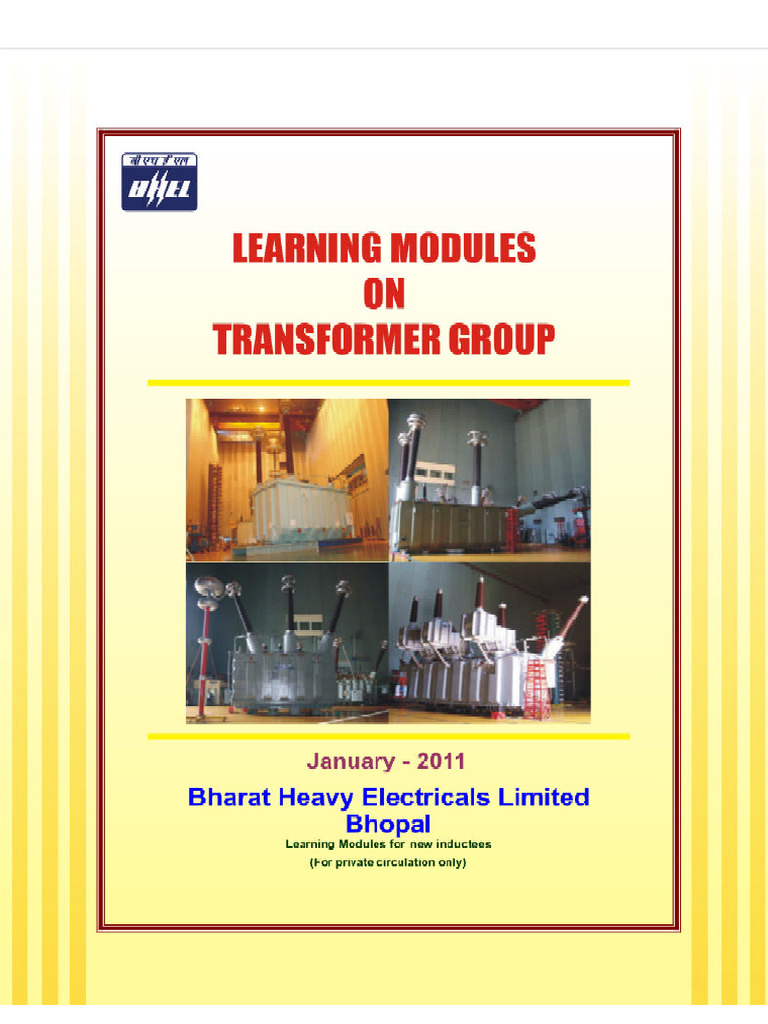 Bhel Transformer 040739 | PDF | Transformer | Electromagnetic Induction