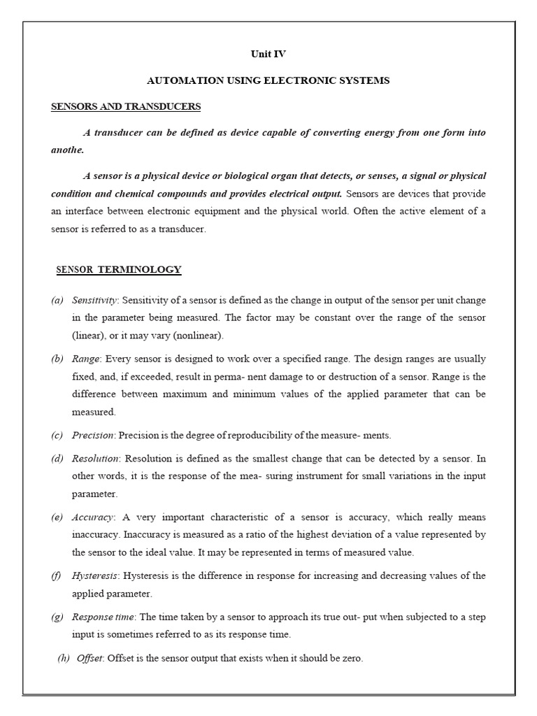 Sensor & Transducer Basics | PDF | Sampling (Signal Processing ...