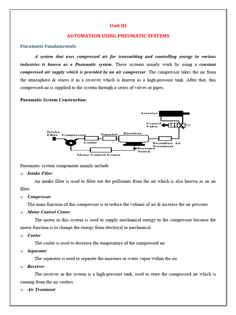 Unit III Low Cost Automation | PDF | Actuator | Valve