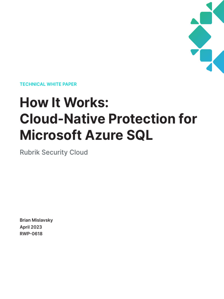 TWP How It Works Cloud Native Protection For Microsoft Azure SQL | PDF | Microsoft Azure | Databases