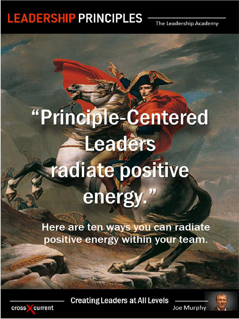 Principle-Centered Leaders Radiate Positive Energy | PDF