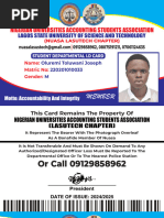 Lasu Temporary Student Id | PDF