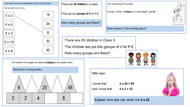 Year 4 homework 21st November Math practise sheets | PDF