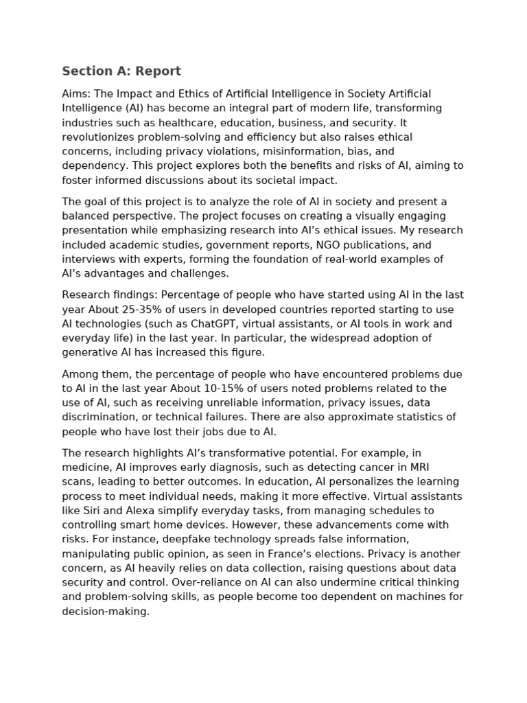 Politics Project Section A | PDF | Artificial Intelligence ...