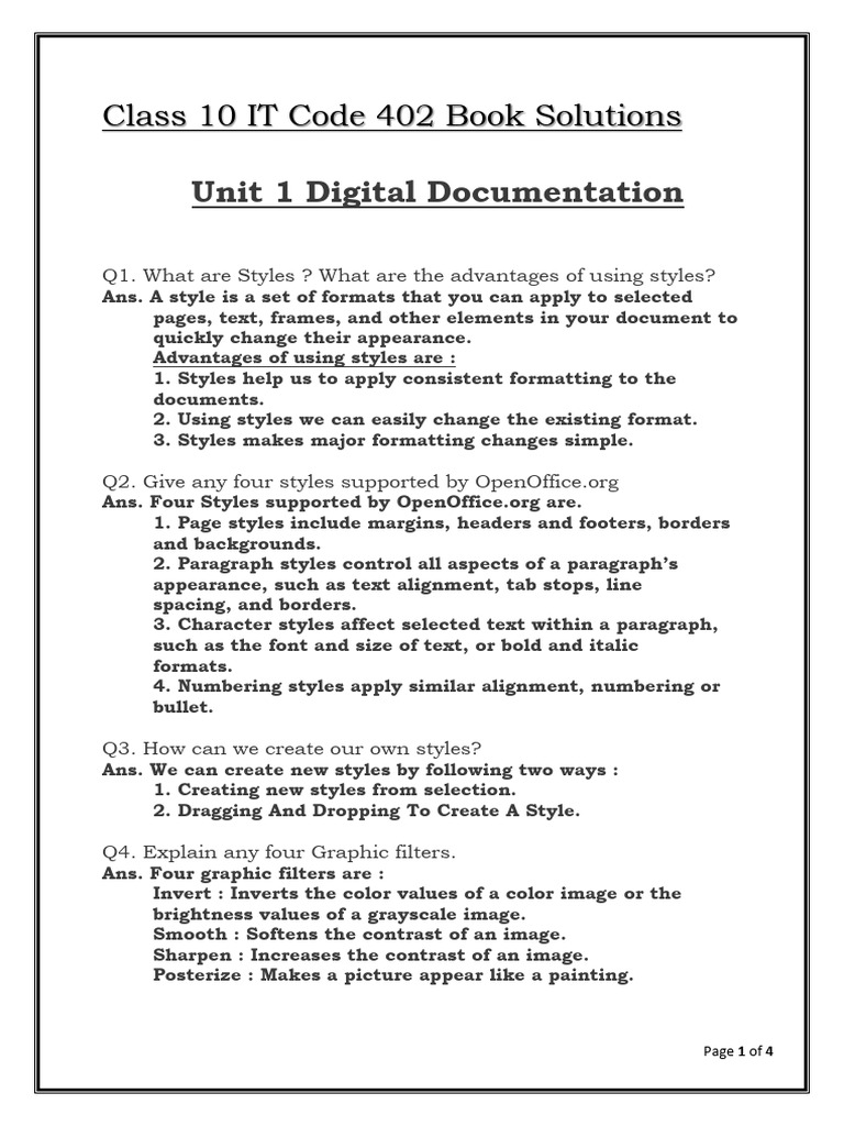 Unit 1 - Book Exercise Solution | PDF | Computing | Software