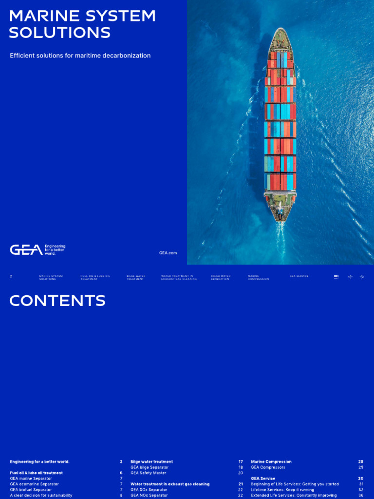 GEA Marine Solutions for Decarbonization | PDF | Diesel Engine | Biofuel