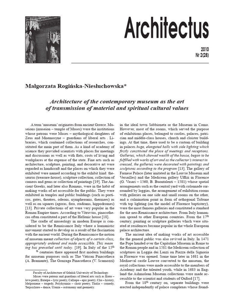 Evolution of Museum Architecture | PDF | Museum
