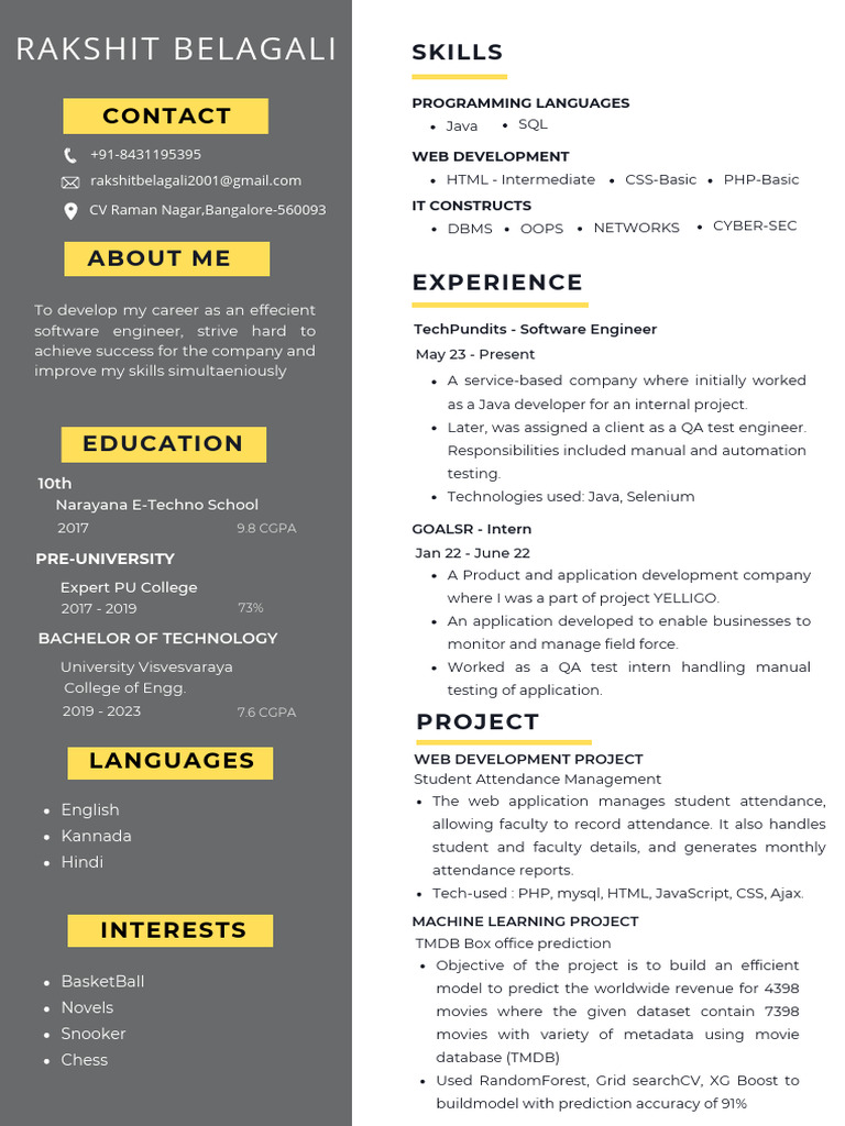 Rakshit_resume.pdf (1) (1) | PDF | Web Development | Databases