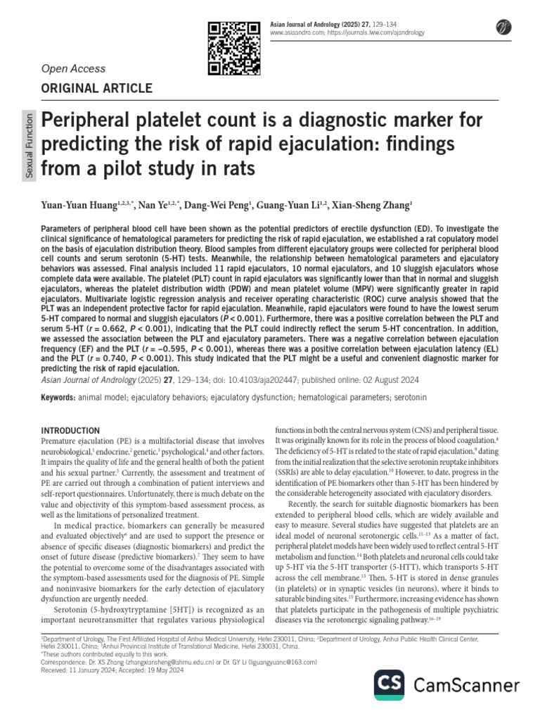 Peripheral Platelet Count Is A Diagnostic Marker.19 | PDF | Receiver Operating Characteristic