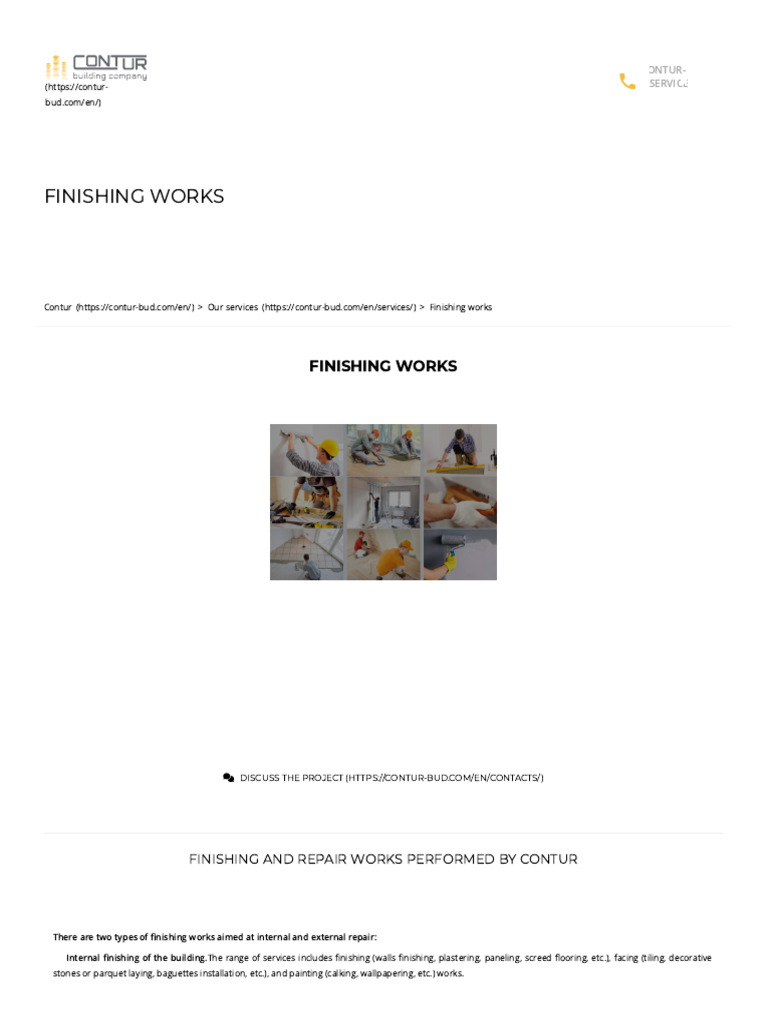 Finishing works - Contur | PDF