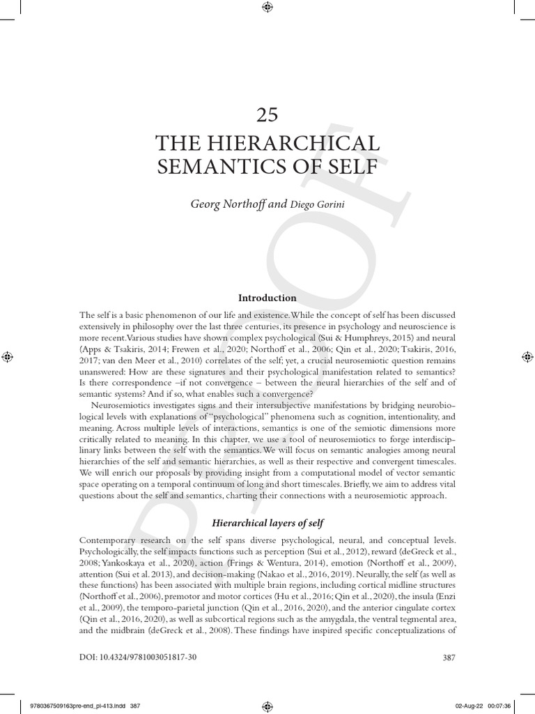 Self and Its Sematnics Bookchapter 2022 | PDF | Insular Cortex | Semantics