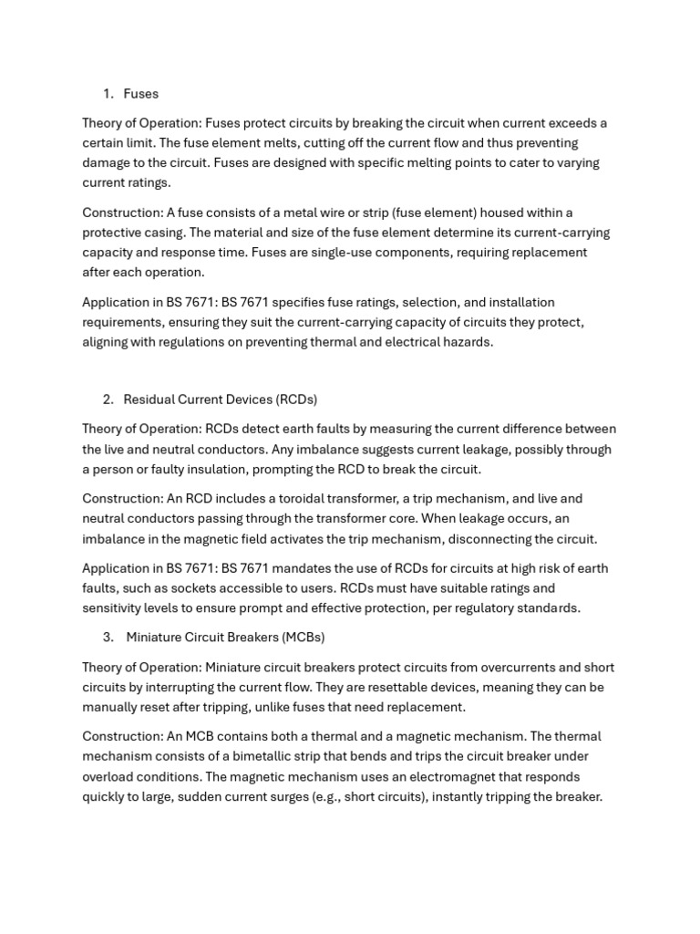 Document | PDF | Fuse (Electrical) | Electrical Engineering