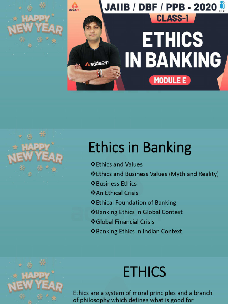 Business Ethics in Banking Explained | PDF | Business Ethics | Social ...