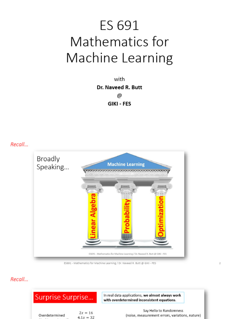 Mathematics for Machine Learning | PDF | Probability | Statistical ...