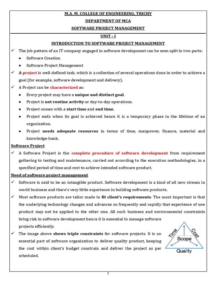 SPM Material | PDF | Project Management | Software Development Process