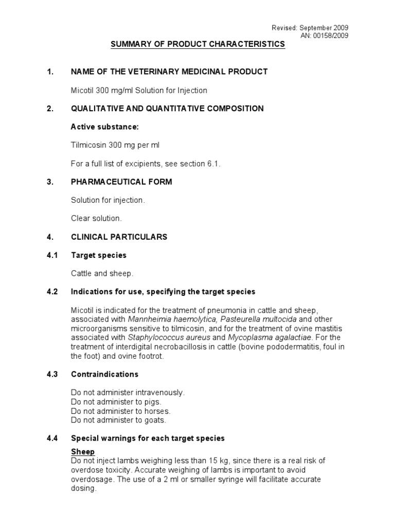 Micotil 300 - Elanco - Anglia | PDF | Injection (Medicine) | Syringe