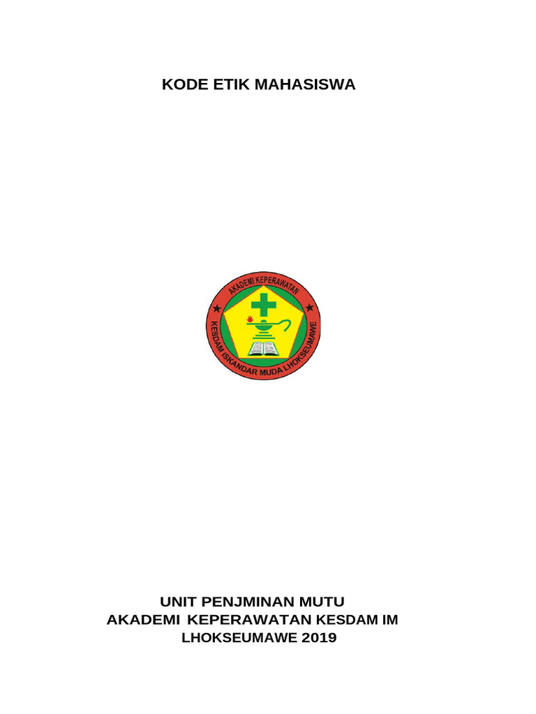 Kode Etik Mahasiswa 2019 | PDF