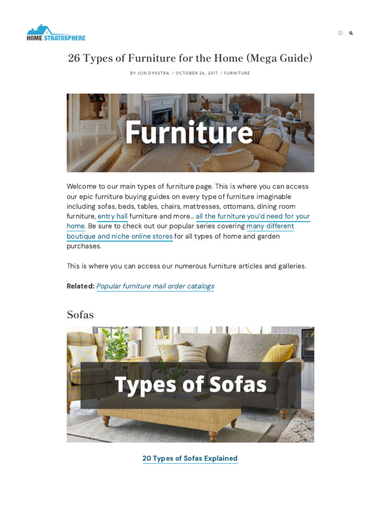 Home Furniture Buying Guide | PDF | Chair | Couch