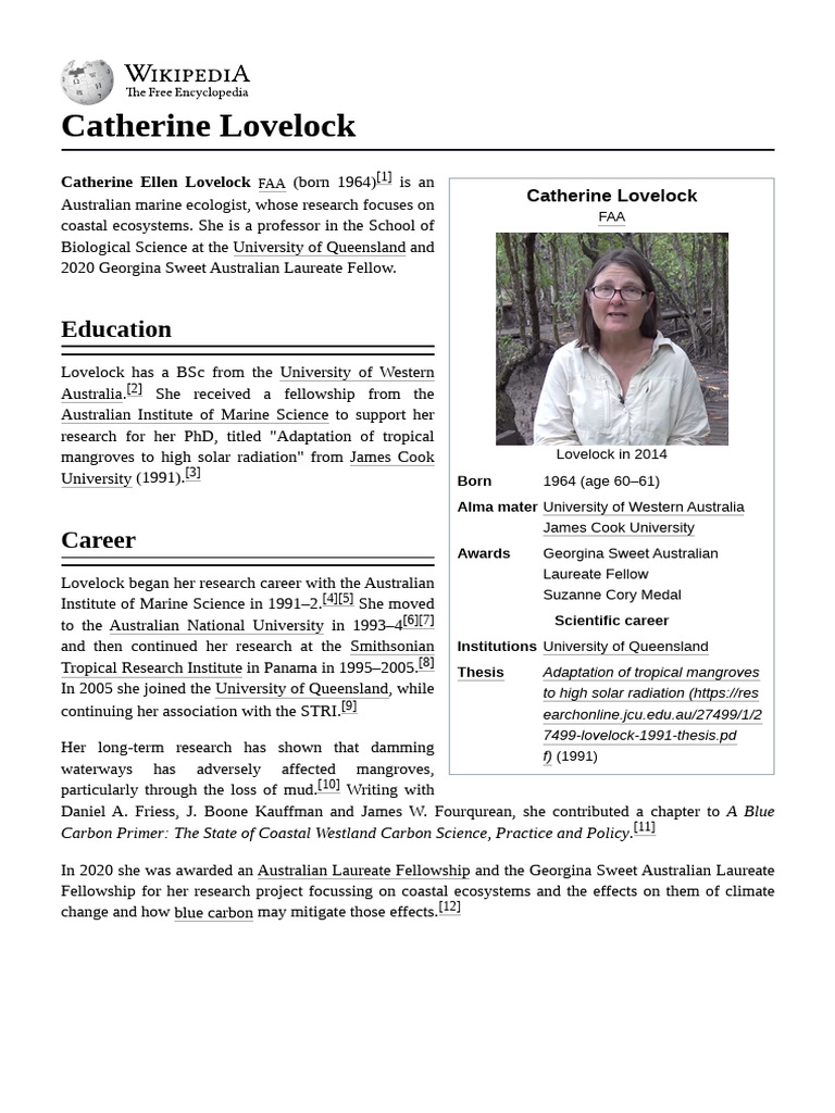 Catherine_Lovelock | PDF | Ecoregions | Oceanography