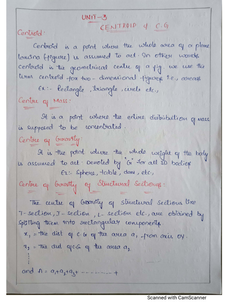 EM Unit 3 Centroid CG | PDF