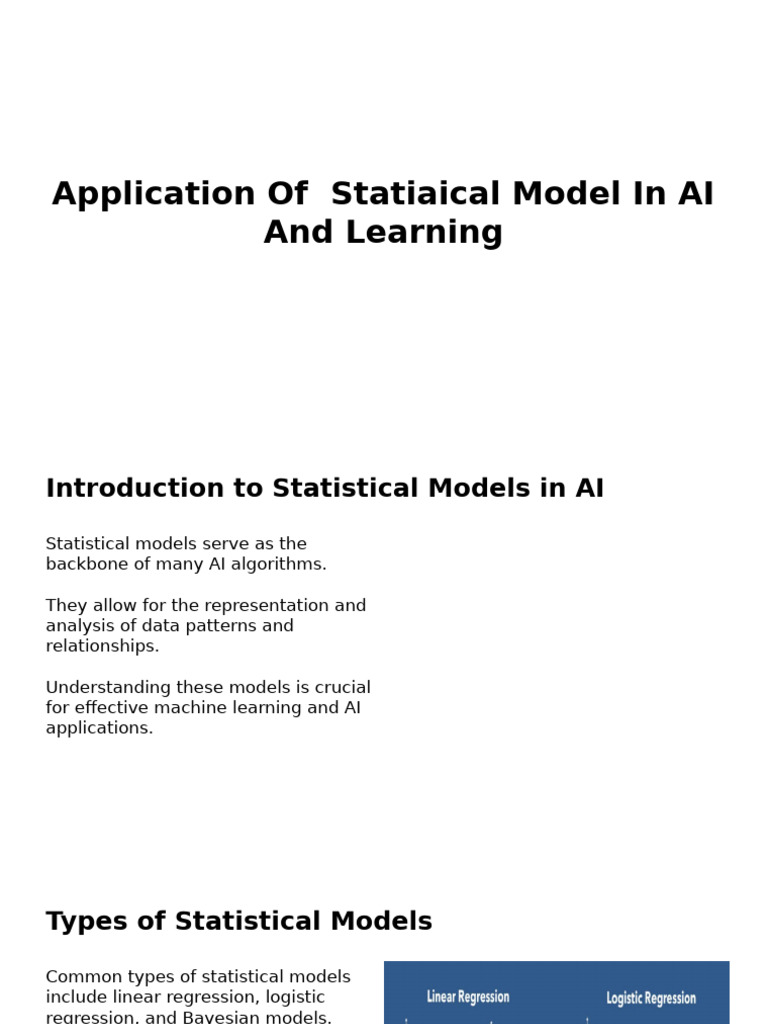 Statistical Models in AI and Learning | PDF | Machine Learning | Statistics