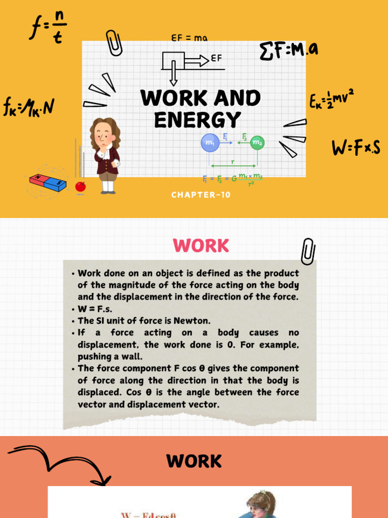 Work and Energy | PDF | Force | Potential Energy