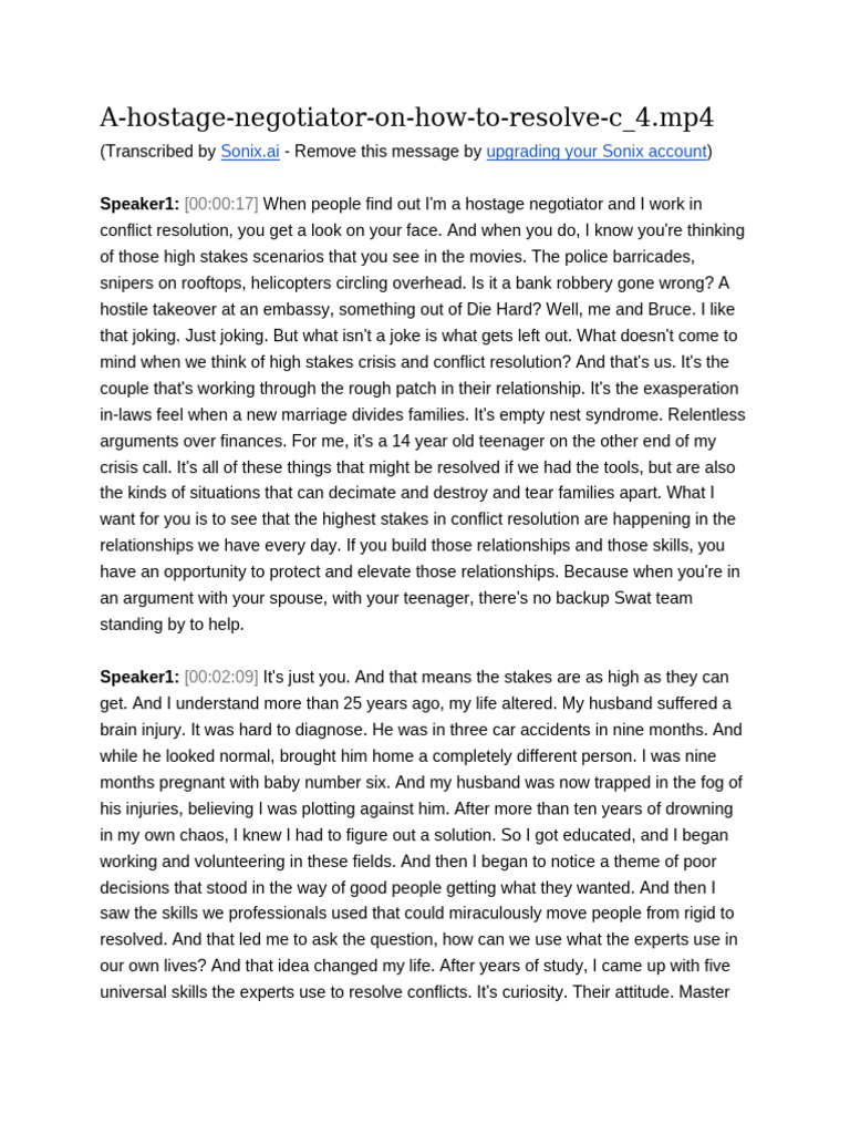 A Hostage Negotiator On How To Resolve C - 4 | PDF | Curiosity