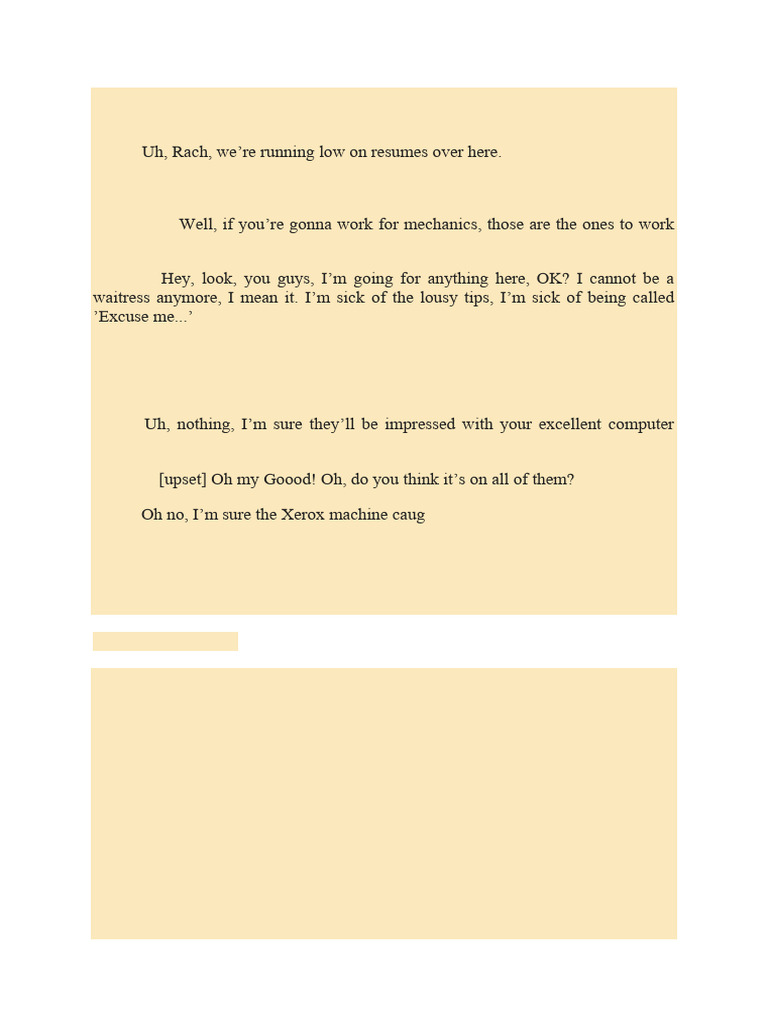 Rachel's Job Hunt and Poker Night | PDF | Friends
