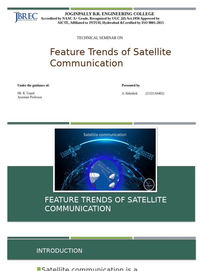 Feature Trends of Satellite Communication | PDF | Satellite | Communications Satellite
