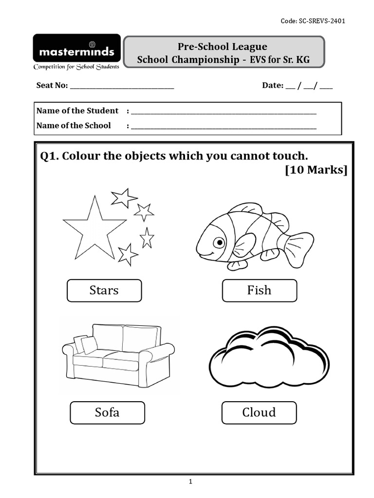 PSL EVS SR KG School Level | PDF
