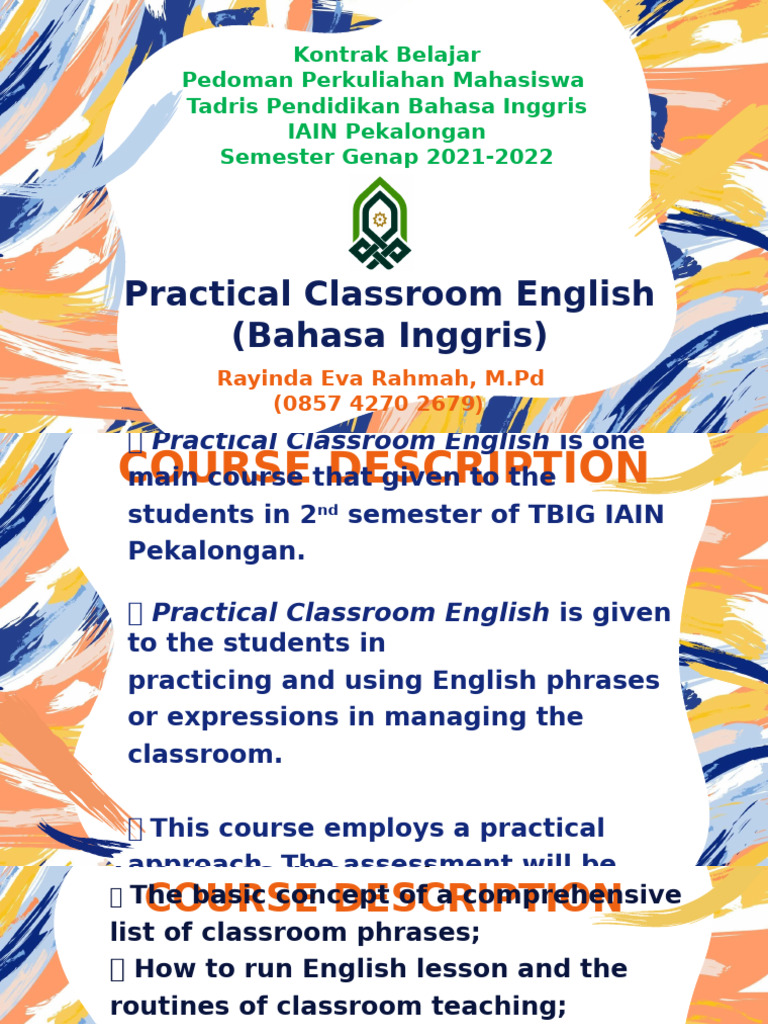 Meeting 1-Practical Classroom English | PDF | Classroom | Question