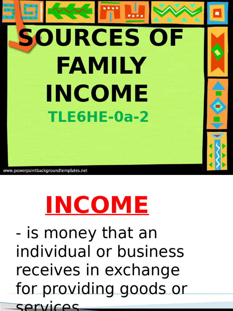 2 - Sources of Family Income | PDF | Income | Money