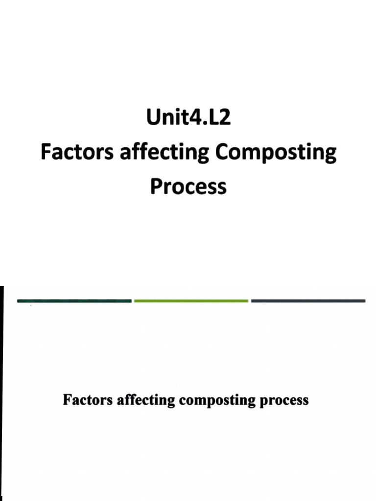 Unit4.L2( Factors Affecting Composting Process) | PDF