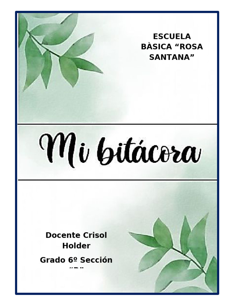 Formato de Bitácora Escolar | PDF