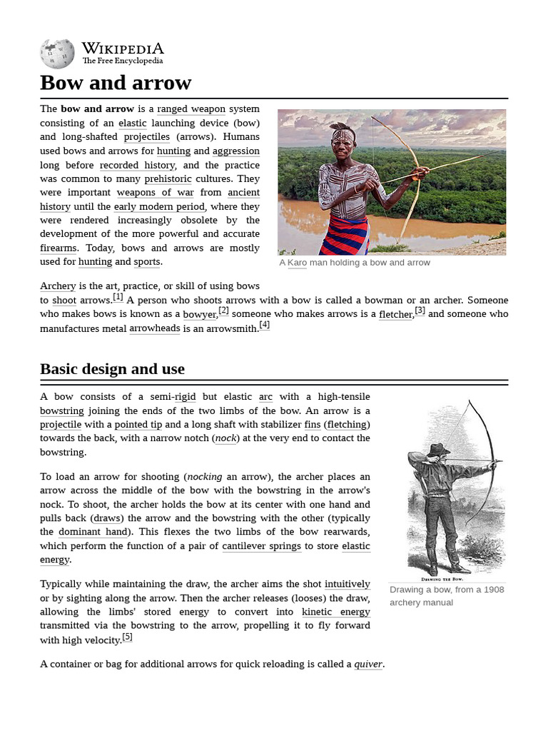 Bow_and_arrow | PDF | Bow And Arrow | Arrow